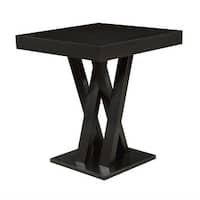 Modern 40-inch High Square Dining Table in Dark Cappuccino Finish - 40 ...