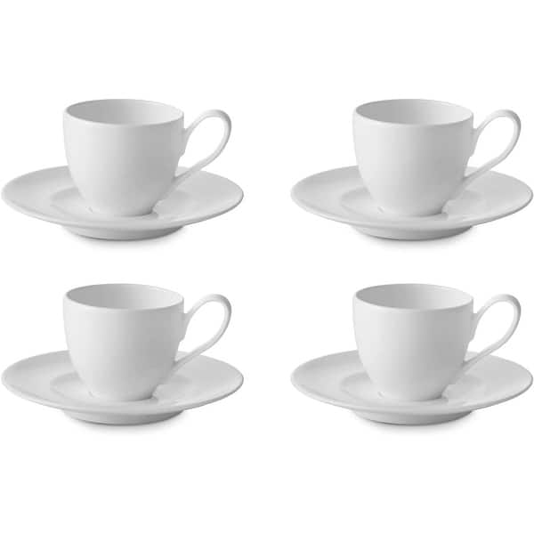 Nambe Skye Collection Espresso Cups with Saucer Set of 4 - Bed Bath ...