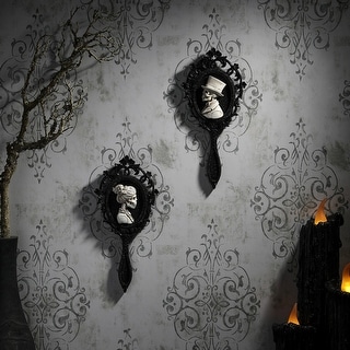 14" Skull hand Mirror Set of 2 - Bed Bath & Beyond - 43014924