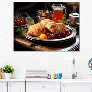 Designart "Breakfast Classic Start Of Day I" Breakfast Wall Art - Bed ...