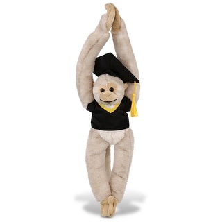 DolliBu Long Arm Hanging White Squirrel Monkey Graduation Plush Toy ...
