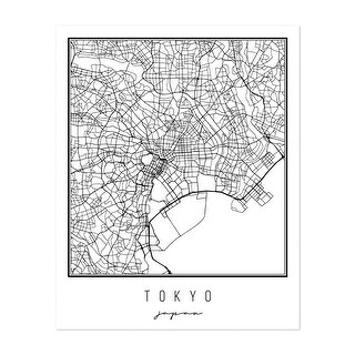 Tokyo Japan Tokyo Japan Street Map Maps Black White Art Print/Poster ...