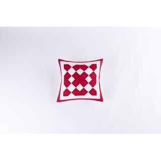 Cottage Home Red & White Abstract Throw Pillow - Bed Bath & Beyond ...