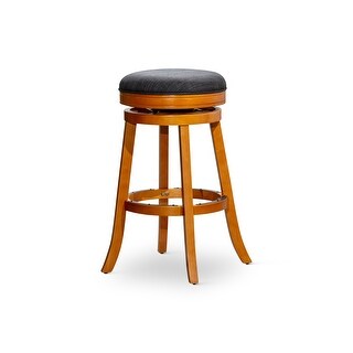 Charming 30-Inch Bar Stool with Natural Finish and Comfortable Seat ...