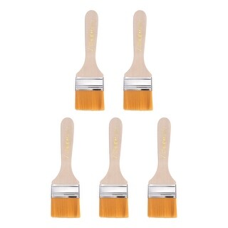 1.7" Width Small Paint Brush Nylon Bristle with Wood Handle Tool 5Pcs ...