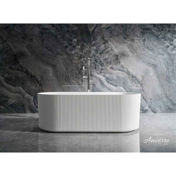 Alvana 69'' Freestanding Bathtub Solid Surface Soaking Tubs - On Sale ...