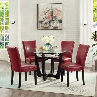 Modern Relaxed Style Breathing Leather Upholstered Dining Chairs Side ...