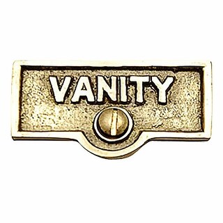 Lacquered Brass VANITY Name Signs Labels Switch Plate Tags Renovators ...
