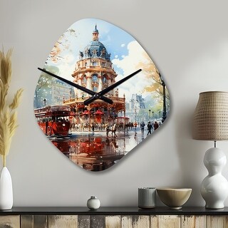 Designart - Carousel Whimsical Delight VI - Carousel Large Wall Clock ...
