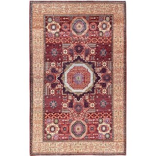Shahbanu Rugs Vermilion Red Hand Knotted 14th Century Mamluk Dynasty ...