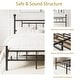 46 Inch Metal Platform Bed Frame with Victorian Vintage Headboard and ...