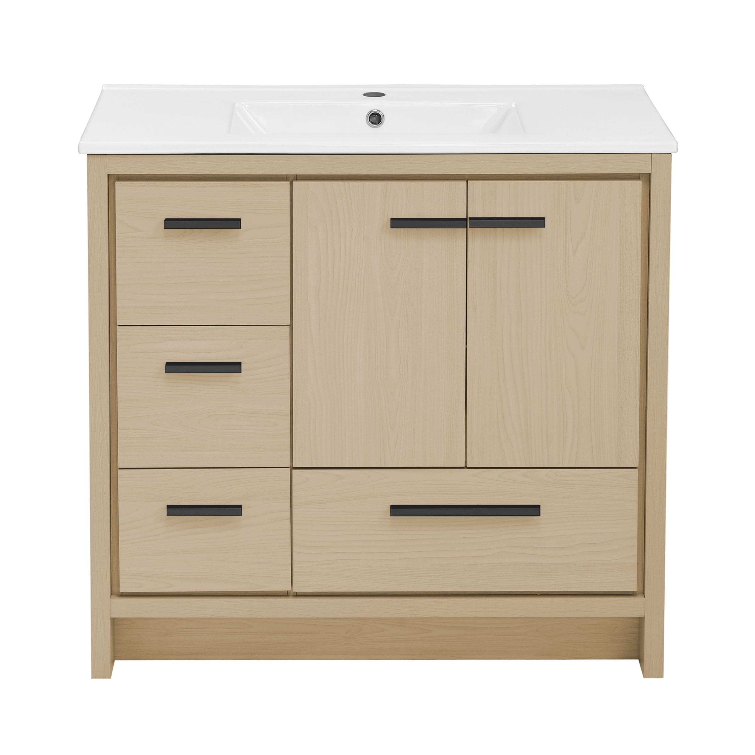 Chateau 36" Bathroom Vanity In Natural Oak - Cabinet - On Sale - Bed ...