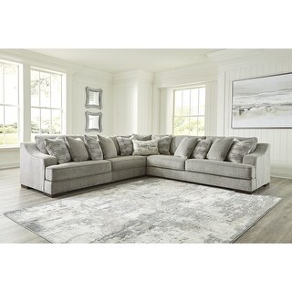 Signature Design by Ashley Bayless Smoke 3-Piece Sectional - 130"W x ...
