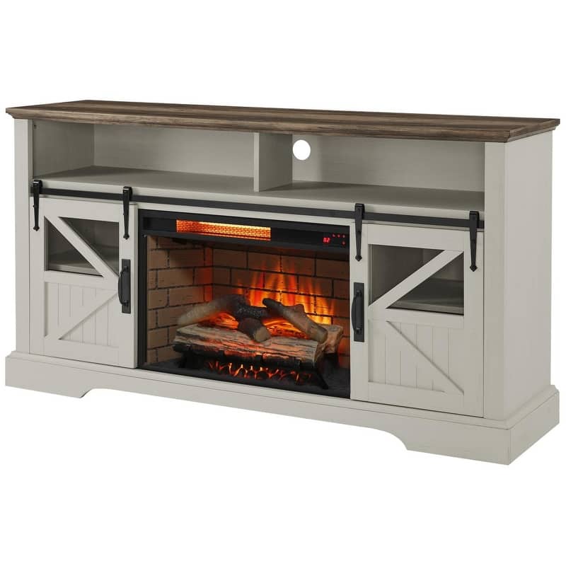 60 Inch Electric Fireplace Entertainment Center With Door Sensor ...