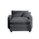 Ergonomic Deep Single Seat Sofa Upholstered Reading Armchair With ...