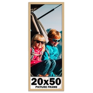 20x50 Frame Natural Brown Picture Frame - Modern Photo Frame Includes ...