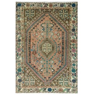 Shahbanu Rugs Apricot Color Vintage Persian Shiraz Animal Figurines ...