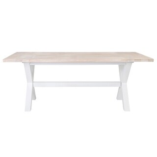 Wooden Cross Base Dining Table by East at Main - Bed Bath & Beyond ...