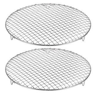 2pcs Round Cooking Rack 12" 201 Stainless Steel Barbecue Grill with ...