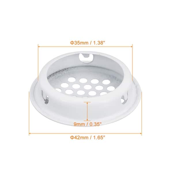35mm Circular Soffit Vent, 20pcs Stainless Steel Round Air Vents, White ...