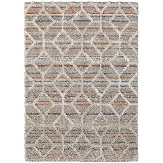 HomeRoots 4' X 6' Tan Taupe And Ivory Geometric Power Loom Stain ...