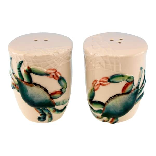 Coastal Maryland Blue Crab Salt and Pepper Shaker Set Ceramic - Multi ...