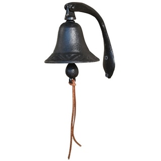 Decorative Cast Iron Wall Bell with Arched Frame, Black - Bed Bath ...