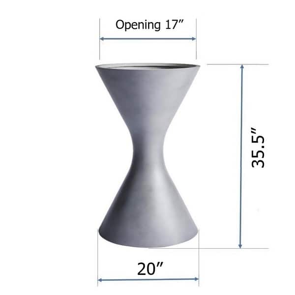 DreamPatio San Francisco Fiberstone Hourglass Planter for Indoor ...