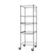 TRINITY EcoStorage® 5-Tier 18x18x56.5 Commercial Square Rack w/ Wheels ...