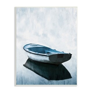 Stupell Peaceful Row Boat Floating Reflection Lake Water Wood Wall Art ...
