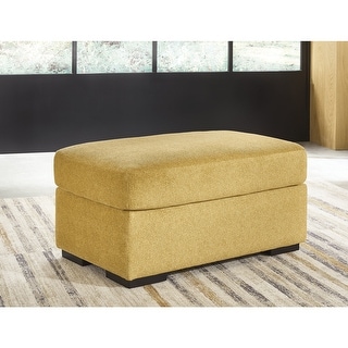 Signature Design by Ashley Keerwick Yellow Ottoman - Bed Bath & Beyond ...