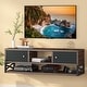 Floating TV Stand with Doors, 3-Tier Media Console TV Floating Shelf ...