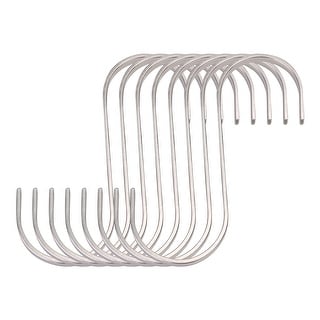 8pcs S Shape Hanging Hooks 304 Stainless Steel 75mm Cap Coat Storage ...
