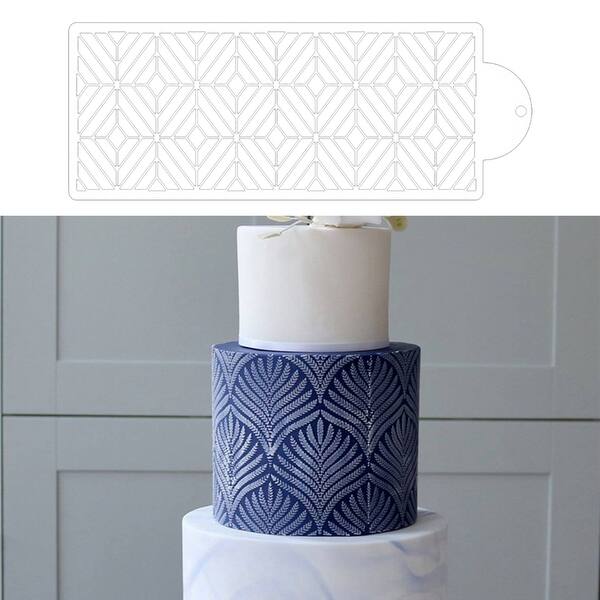 Flower Pattern Cake Stencil Exquisite Easy To Use Pet Visual Effect ...