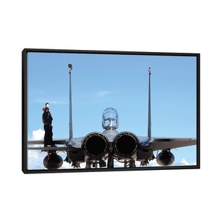 iCanvas "Airman Checks An F-15E Strike Eagle For Airframe Damage" by ...