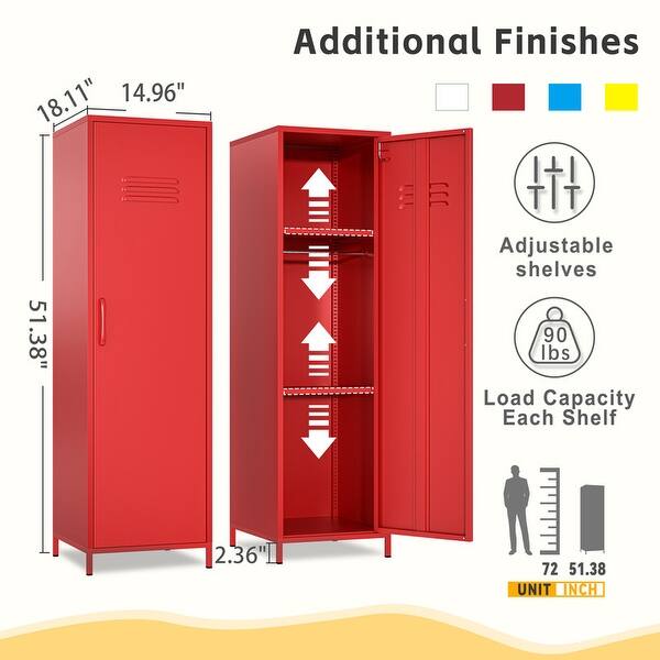 GEITIN Storage File Cabinet with Doors and Adjustable Shelves - Bed ...