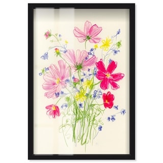 Crayon Garden IV Floral Wall Decor Shadowbox Print by Art Remedy - Bed ...