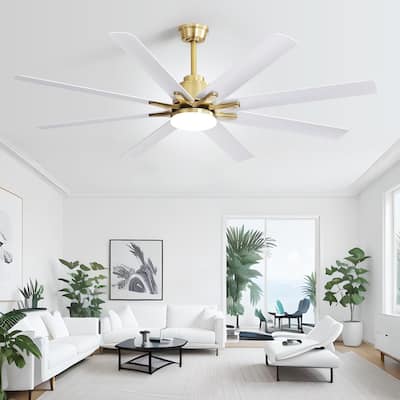 66 Inch Modern Ceiling Fan with Dimmable LED Light ,Remote&APP Control ...