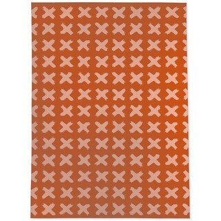 HITCH TERRACOTTA Area Rug By Kavka Designs - Bed Bath & Beyond - 31888466