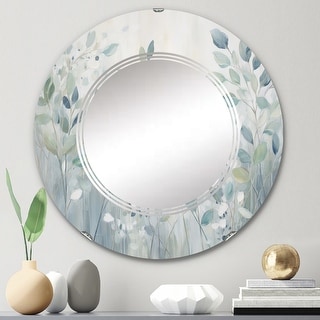 Designart "Blue Botanical Rhythms IV" Abstract Botanicals Modern Wall ...