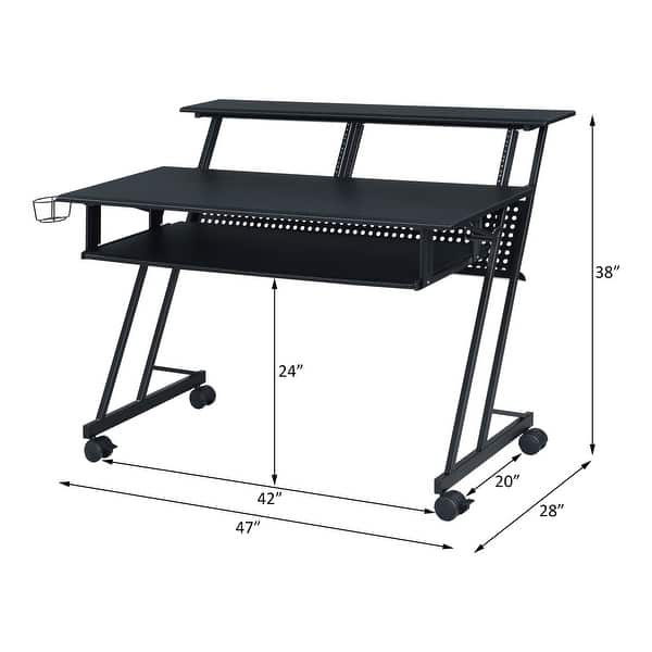 ACME Suitor Music Recording Studio Desk in Black - Bed Bath & Beyond ...