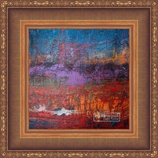 18x18 Ornate Antique Gold Complete Wood Square Picture Frame with UV ...