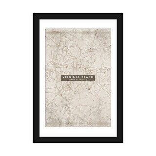 iCanvas "Virginia Beach City Map Abstract Style" by WallDecorAddict ...