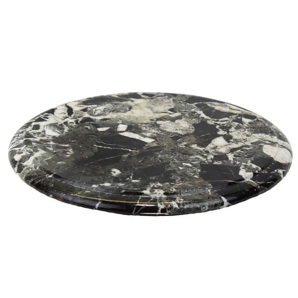 Natural Geo Decorative Black Marble Lazy Susan - Bed Bath & Beyond ...