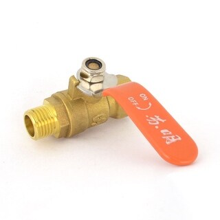 Unique Bargains Orange Plastic Coated Handle Single Lever 1/4PT M/F ...