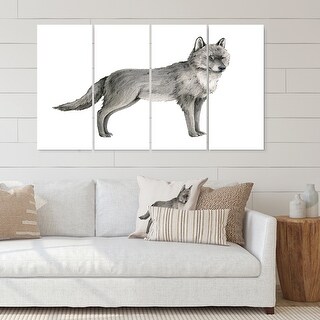 Designart "Portrait Of A Wolf I" Traditional Canvas Wall Art Print ...
