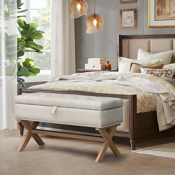 Linen storage ottoman store