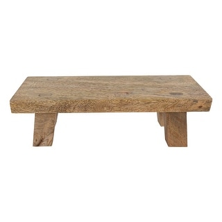 Foreside Home & Garden Footed Stool Mango Wood Riser - 13.5 x 4.5 x 4"H ...