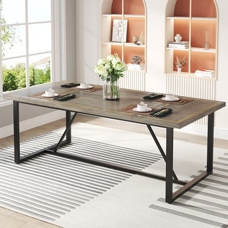 70.9 Inch Dining Table for 6 to 8, Modern Kitchen Table Dining Room ...