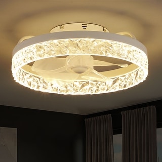 Small Indoor Flush Mount Ceiling Fan with Light Kit and Remote - Bed ...